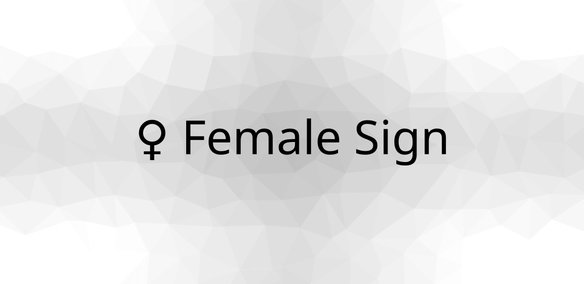 ♀ Female Sign Emoji