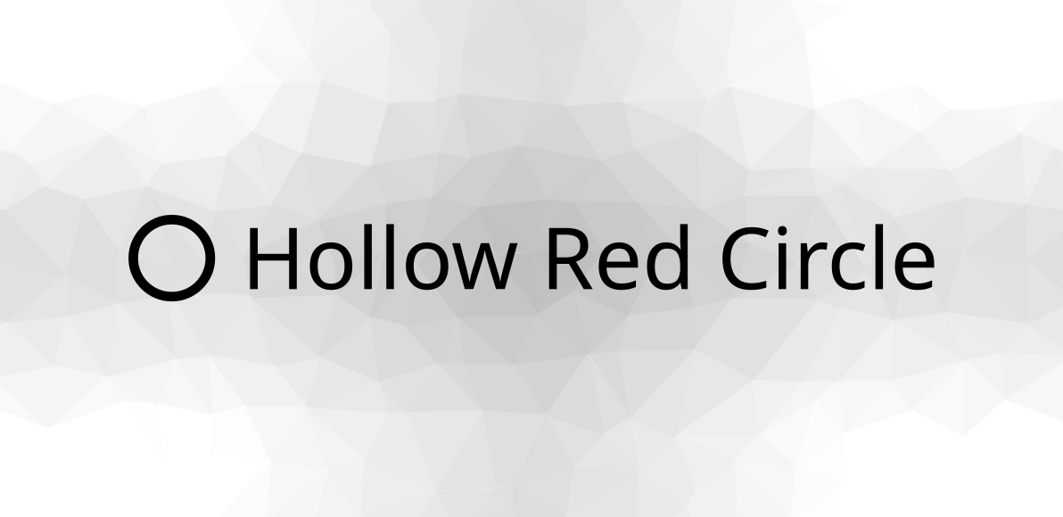 ⭕ Hollow Red Circle Emoji