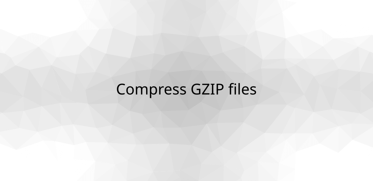 Compress Gzip Files
