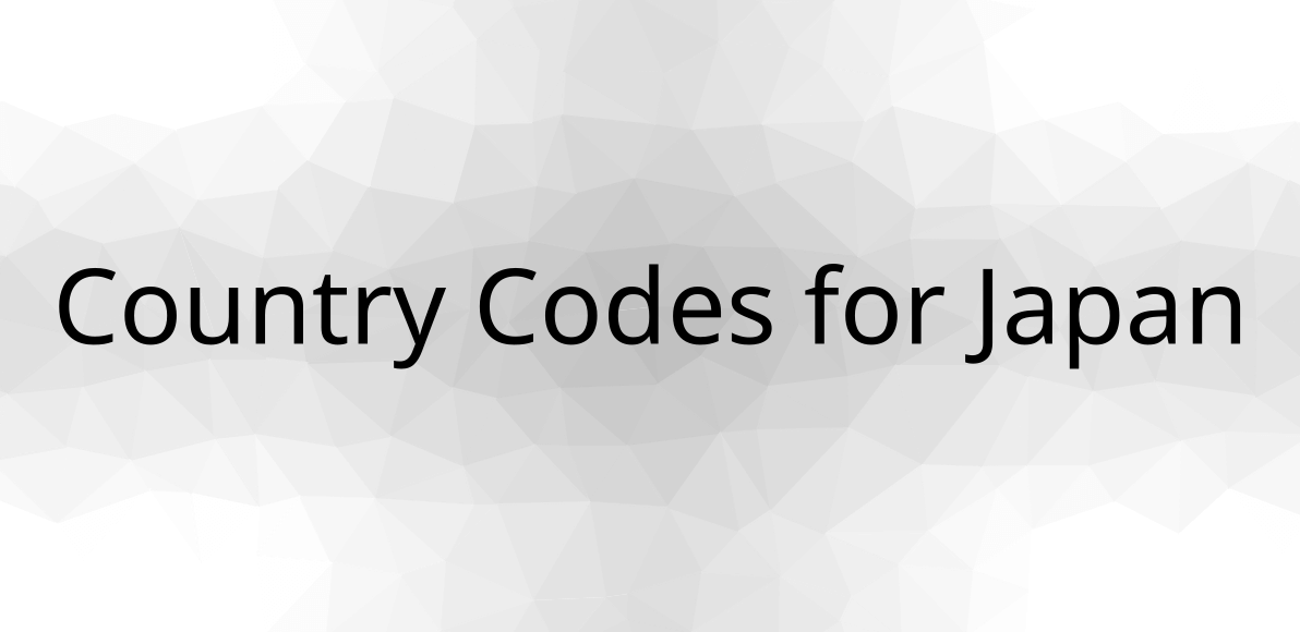 🇯🇵 Country Codes for Japan are JP, JPN, 392 & Calling Code is 81