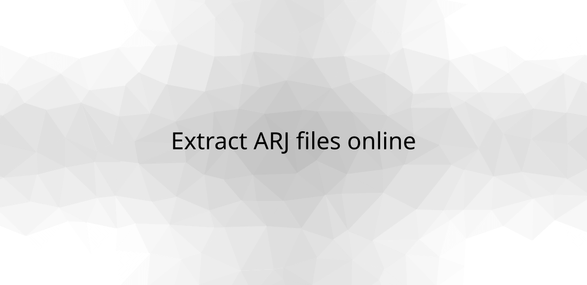 Extract ARJ files online