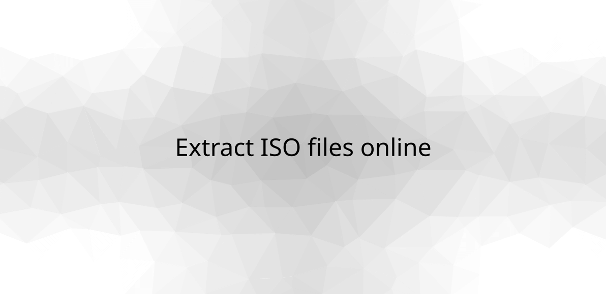 Extract ISO files online