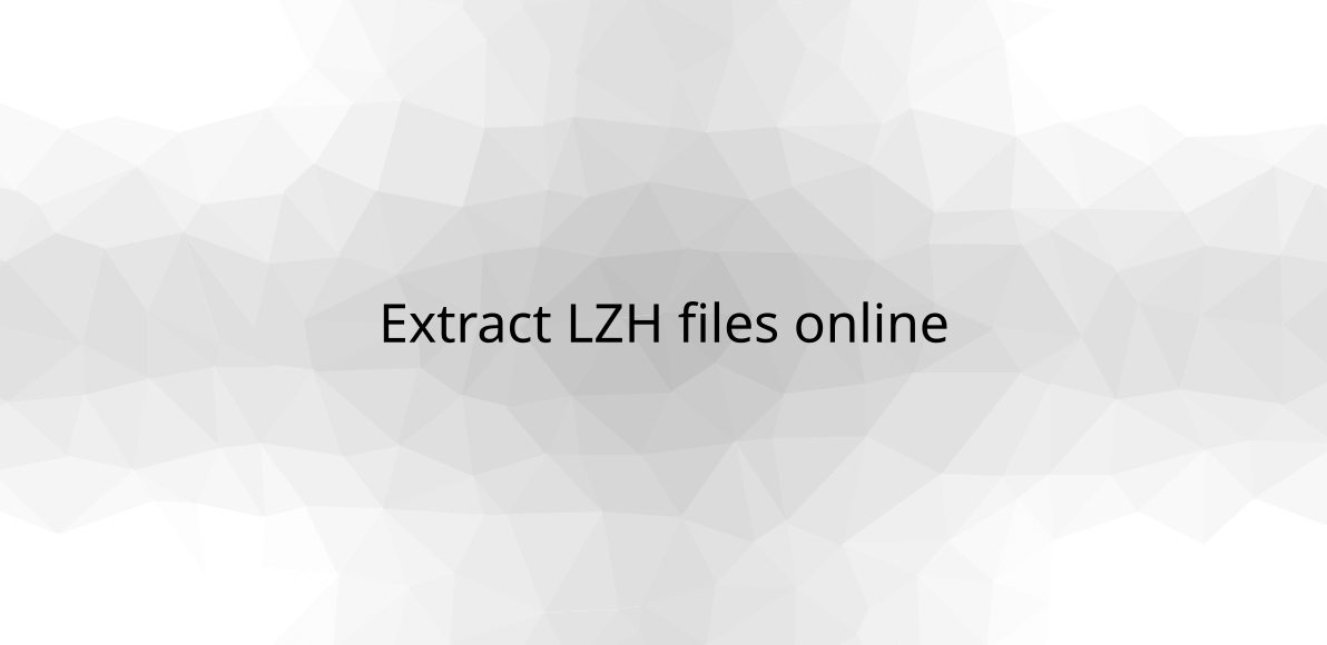 Extract LZH files online