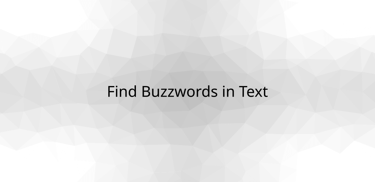 Find Buzzwords in Text