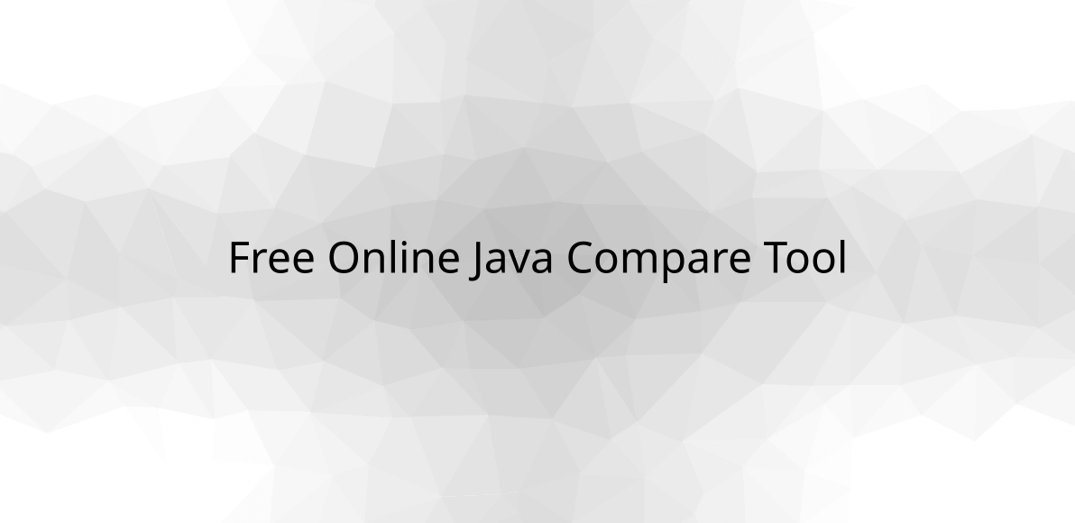 Free Online Java Compare Tool