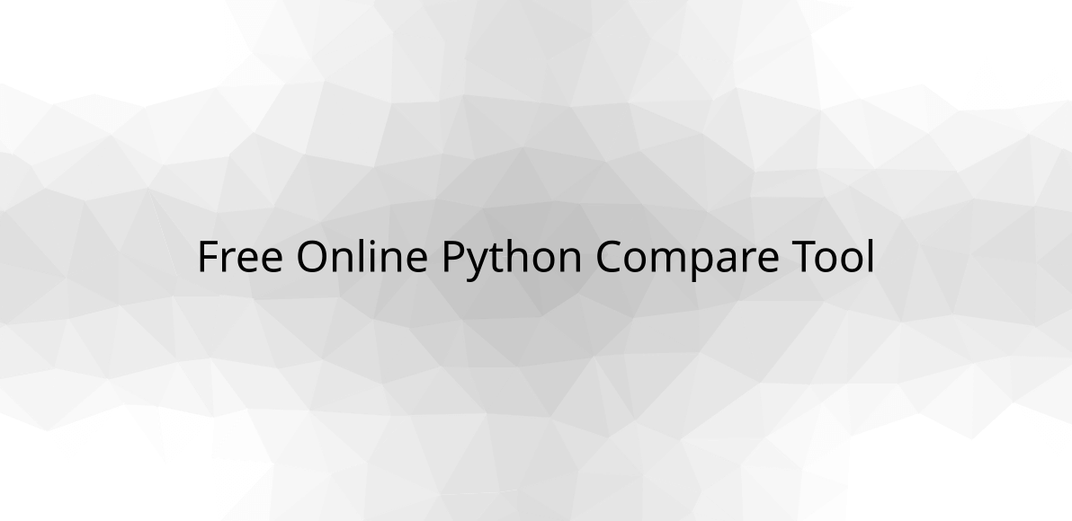 Free Online Python Compare Tool