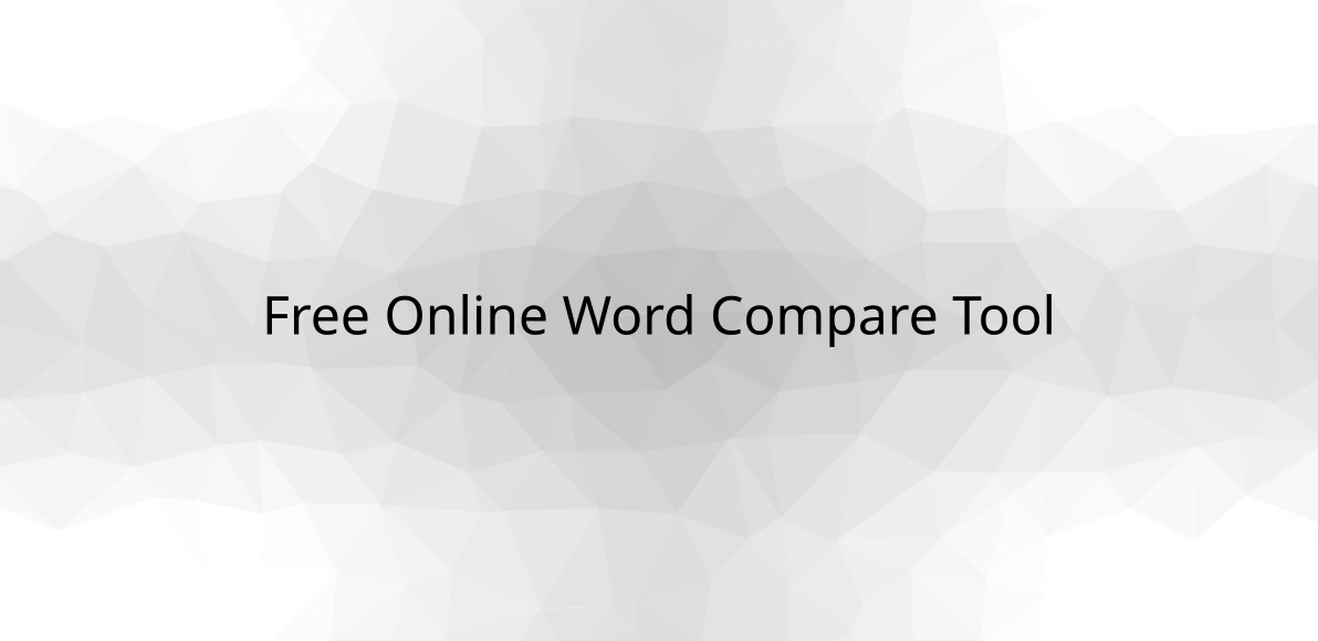 Free Online Word Compare Tool