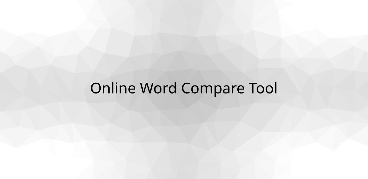 Online Word Compare Tool